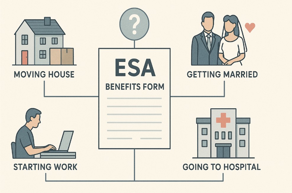 ESA Change of Circumstances: When, Why, and How to Notify DWP?
