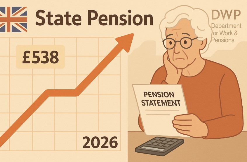 DWP 2026 State Pension Increase: Pensioners to Gain £538 Boost